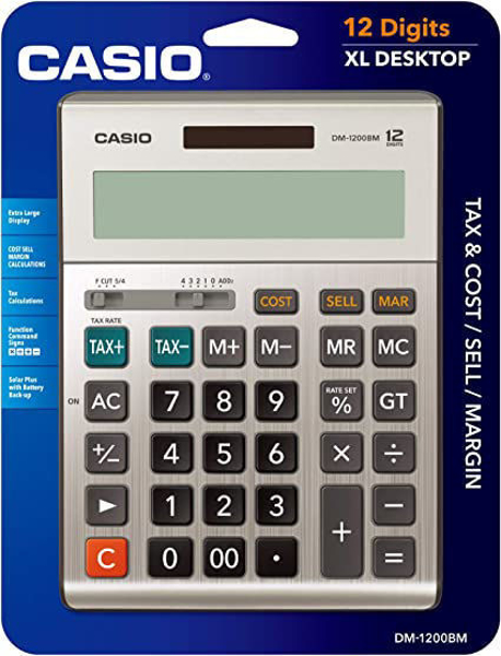 Casio DM-1200MS/BM Big Display Calculator - Stationery and Office ...