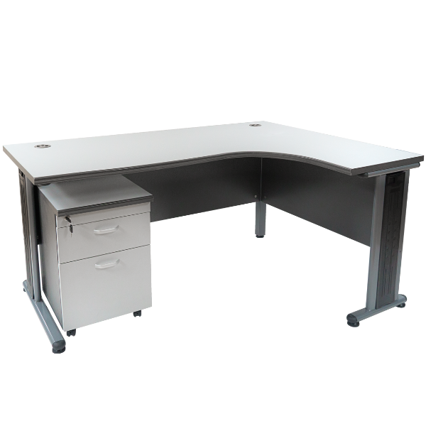 Torch 1600x1200 L-Type Desk - Grey - Stationery and Office Supplies ...